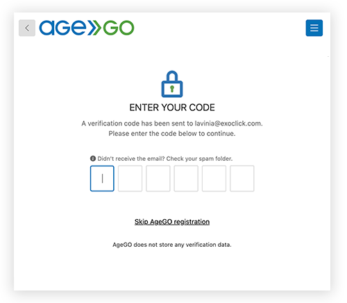 My Account | AgeGO | AgeGO - Online Age Verification Technology